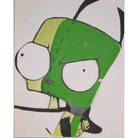 Handmade | Art | Invader Zim Spray Paint Art Piece | Poshmark